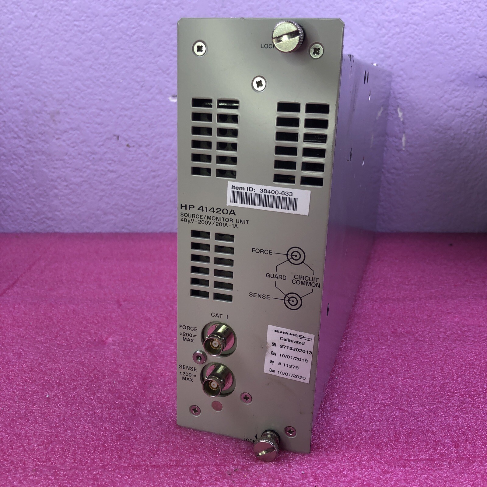 HP 41420A Source / Monitor Unit Module 40μV-200V, 20fA-1A, Agilent ...