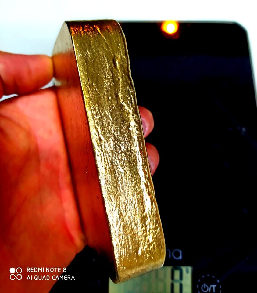 1092 Grams Scrap gold bar for Gold Recovery Melted Different Computer ...