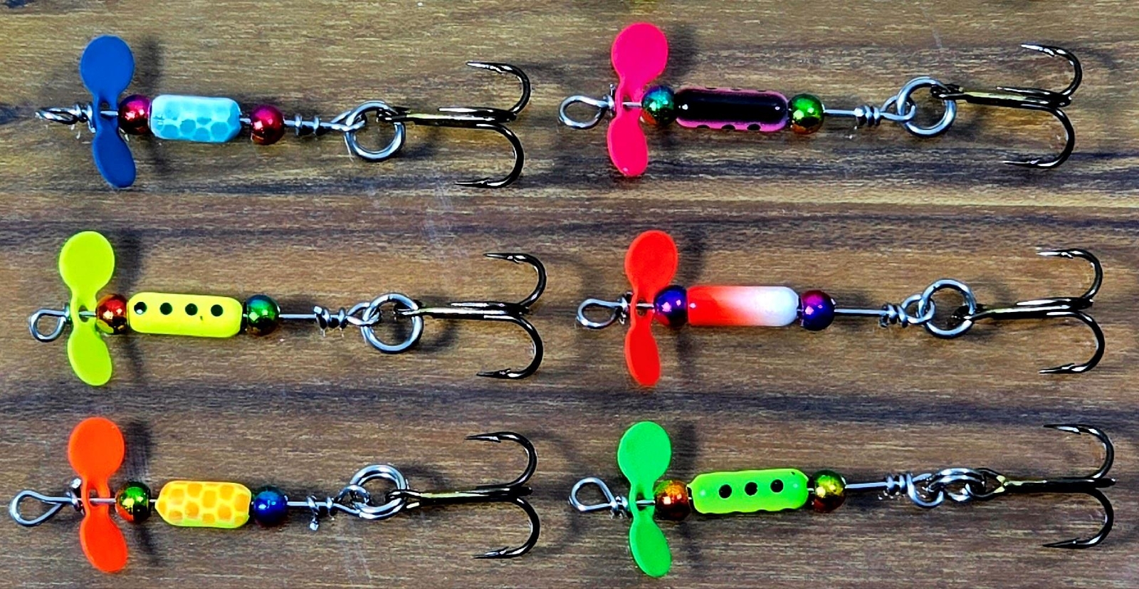 (Ct of 10) Kingfisher Propeller Blade Ice Fishing Jig 1/32 oz 2" Long ...