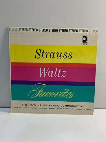 Karl Lahar String Symphonette Strauss Waltz Favorites vinyl LP Pickwick ...