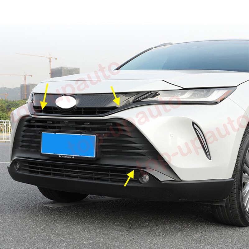 For Toyota Venza 2021-2024 Glossy black Front Bumper Grill Cover Trim ...