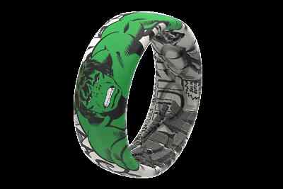 Marvel Groove Life "Hulk Black & White Comic" Silicone Ring Size 14 | eBay