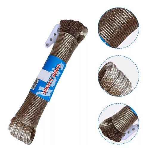 Heavy Duty Strong Steel Core Washing Line Clothes Line Laundry Drying ...