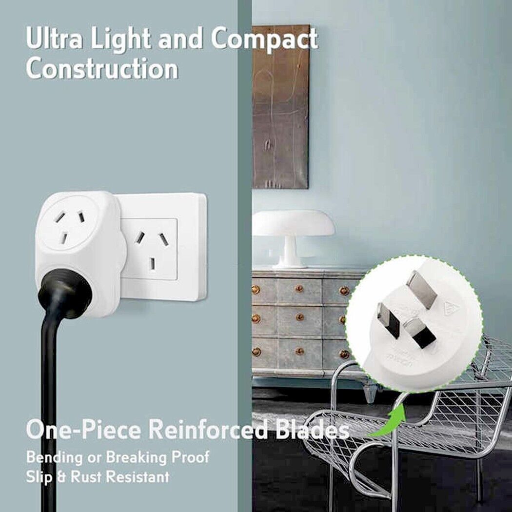 Double Adapter Triangular Surge Protected Powerpoint NEW 2 Outlet ...