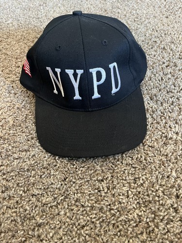 NYPD Head to Toe Black Baseball Hat Adjustable - Gem