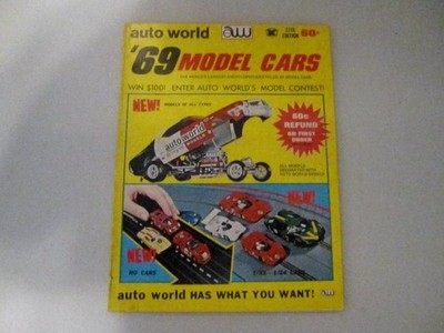 1969 AUTO WORLD CATALOG 17TH EDITION MODEL CARS, SLOT CARS, ETC ...