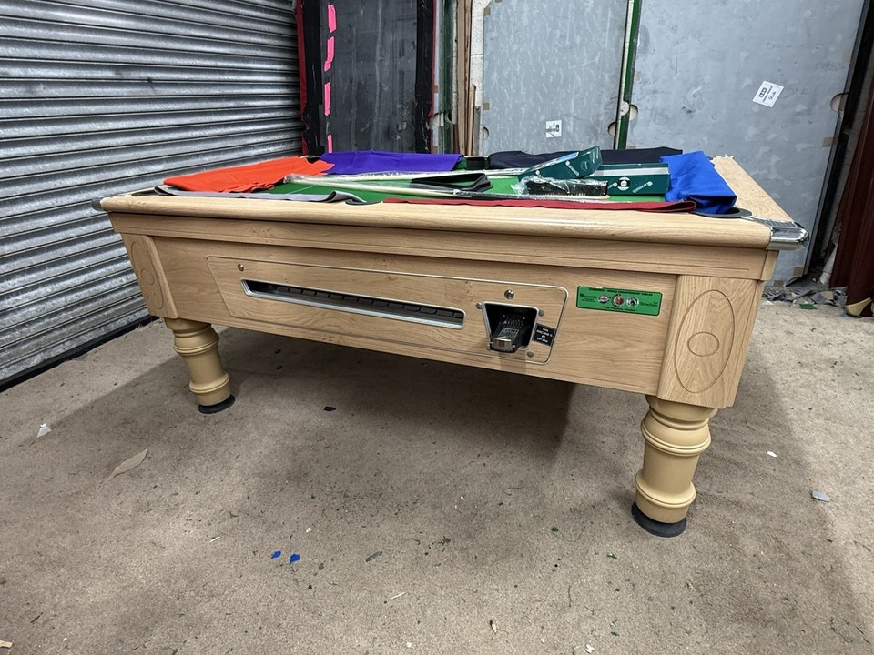 7FT BY 4FT SUPREME PRINCE OAK COIN OPERATED POOL TABLE CAN DELIVER ...