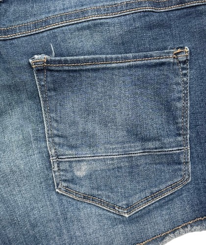 Rewash Shorts 11 Mid Rise Raw Hem Blue Jean Denim Juniors Measures W31 ...