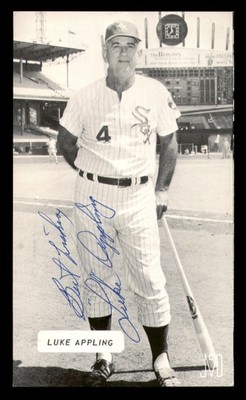 Luke Appling Signed Photo Postcard Chicago White Sox "Best Wishes | eBay