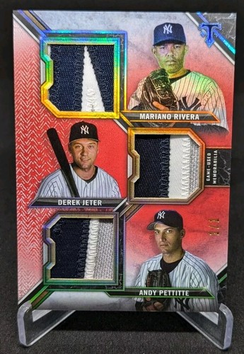 2021 Topps Triple Threads Relic YANKEES Ruby 1/1 Derek Jeter - Rivera -Pettitte | eBay
