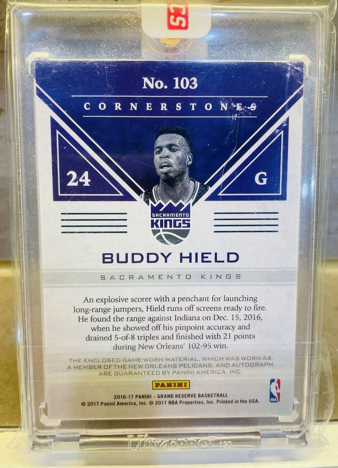 2016-17 Buddy Hield Patch RC Auto /10 Rookie RPA Warriors Curry Alfred ...