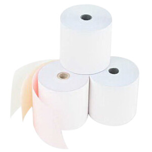 Carbonless 3-Ply Register Roll Bond White/Canary/Pink 67' L x 3" W | 50 ...