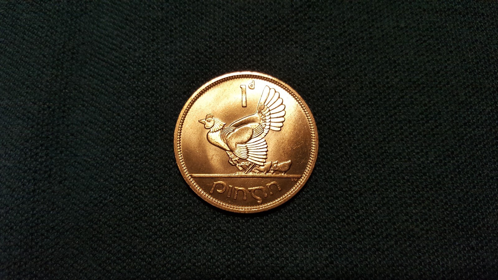 ☘WEDDING GIFT☘ST. PATRICK'S DAY☘1968 BU UNC IRELAND IRISH COPPER 1d ...