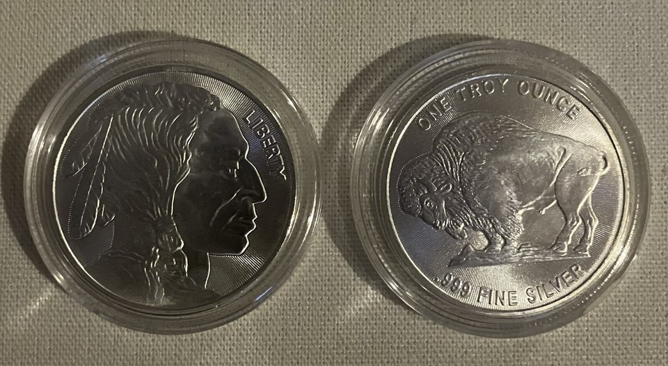 2x 1 oz Silver Buffalo Rounds .999 Fine | eBay