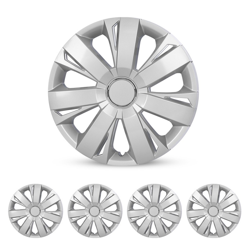 15 Inch Set of 4 Wheel Covers Full Rim Snap On Hub Caps for R15 Tire ...
