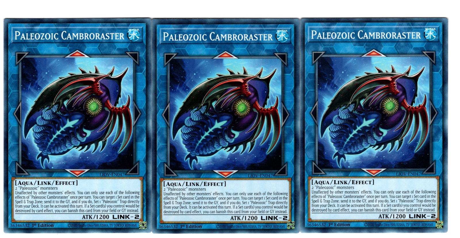 Yugioh 3X Paleozoic Cambroraster - Common - 1st Edition - LIOV-EN047 ...