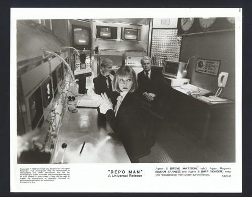 1984 STEVE MATTSON, SUSAN BARNES & BIFF YEAGER In REPO MAN Original ...
