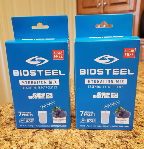 Biosteel Hydration Mix Blue Raspberry Electrolytes (2) 7-PCK Boxes ...