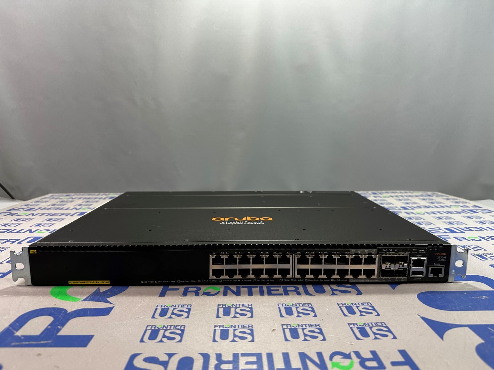 Aruba JL320A 2930M 24 Port PoE+ 1 Slot Switch w/ JL325A Stacking Mod ...