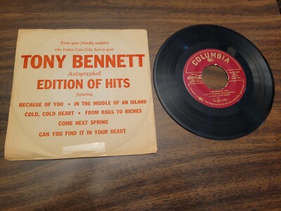 Columbia Records Tony Bennett Coca-Cola Souvenir Multiple Songs | eBay
