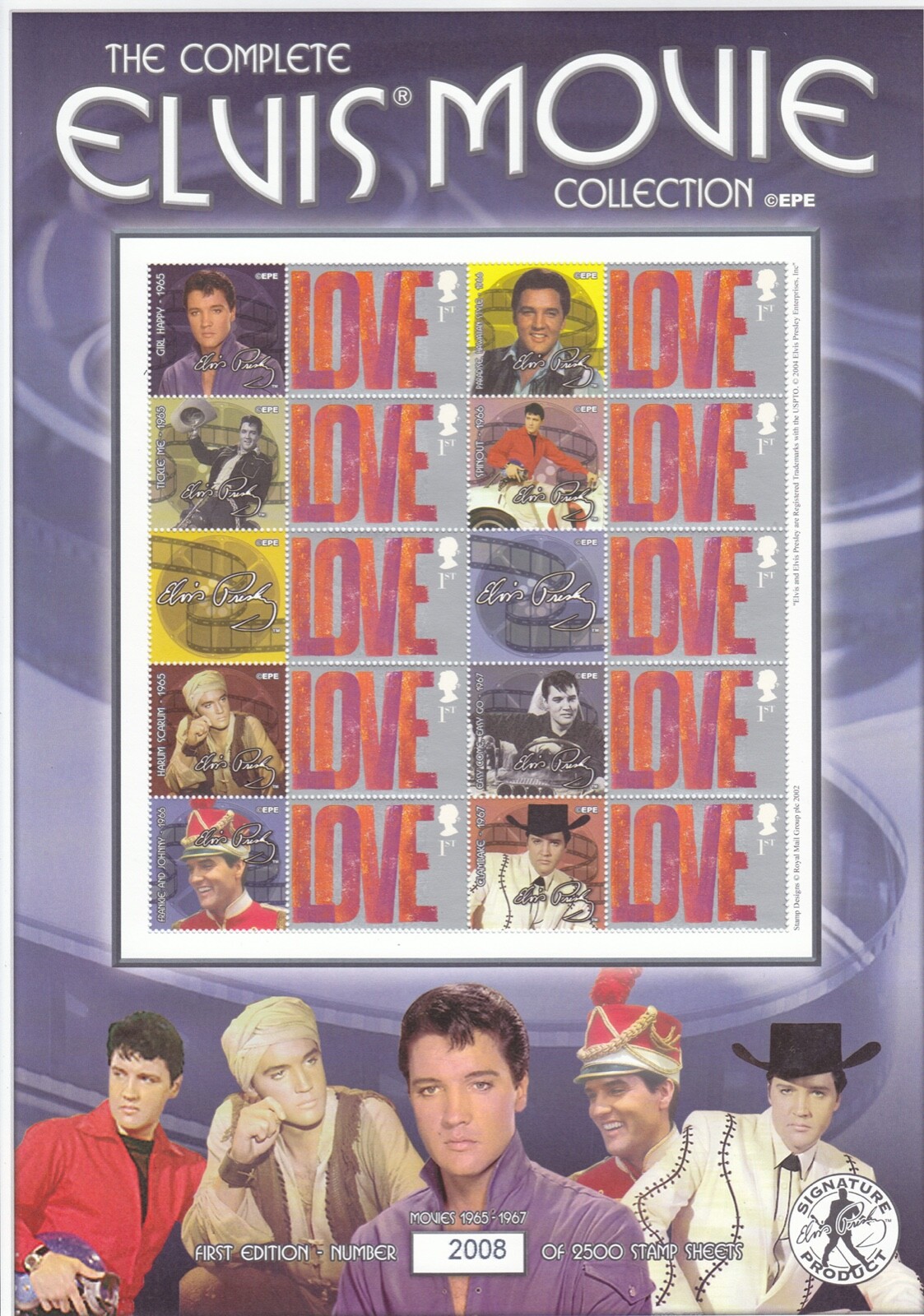 2004 - The Complete Elvis Movie Collection - 4 x Smilers Sheets BC-034 ...