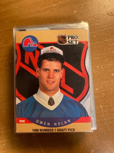 1990/91 NHL Pro Set Owen Nolan Rookie rc Quebec Nordiques #401 Draft ...