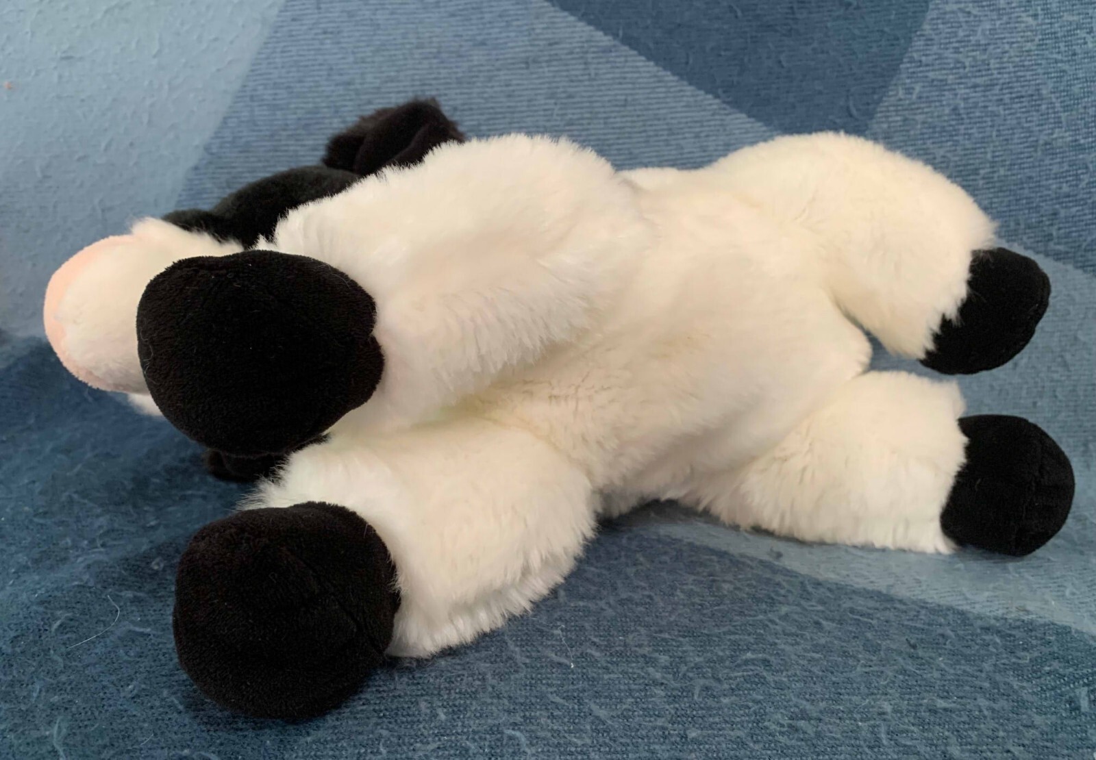 KORIMCO - Black White Dairy Cow Bull Fluffy Plush Soft Toy Moo 34cm | eBay