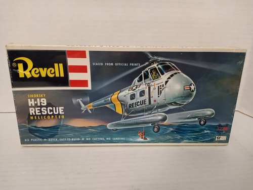 Revell 1955 Vintage Sikorsky H-19 Rescue Helicopter Model Kit #H227-98 ...