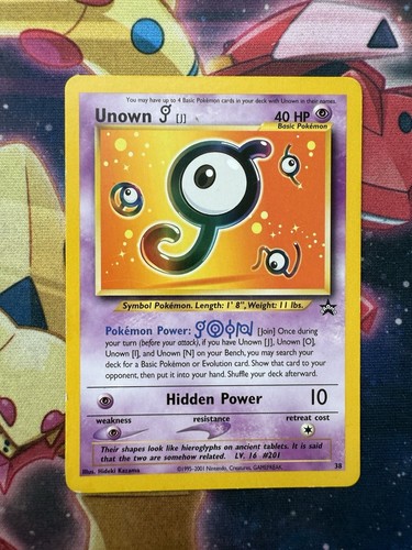 Unown [J] 38/53 LP NF Promo Pokémon TCG WOTC Black Star Promo 2001 ...