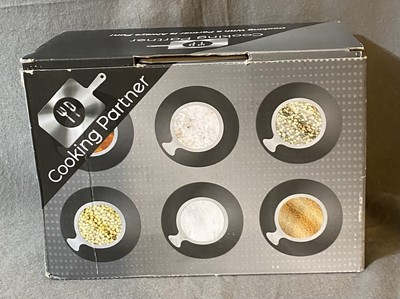 Cooking Partner - 6 Magnetic Spice Jars Set with Storage Base And ...