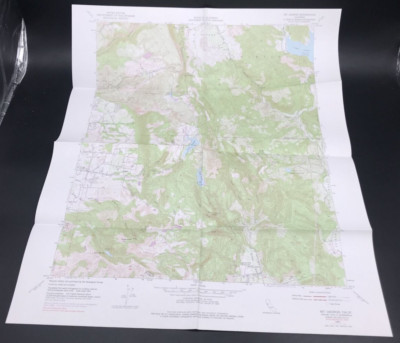 1973 Mt George CA Quadrangle Geological Survey Topographical Map 22" x ...