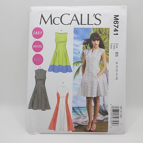 McCall's 6741 Misses' Princess Seam Flare Dress Sewing Pattern Size 8 ...