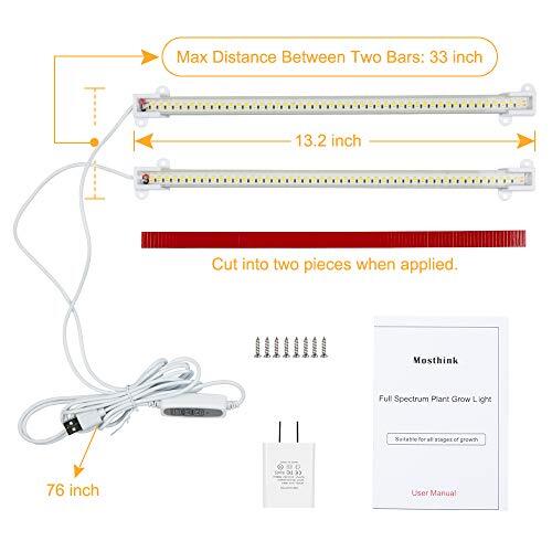 LED Grow Light Strips Full Spectrum, Grow Lights for Indoor Plants with ...