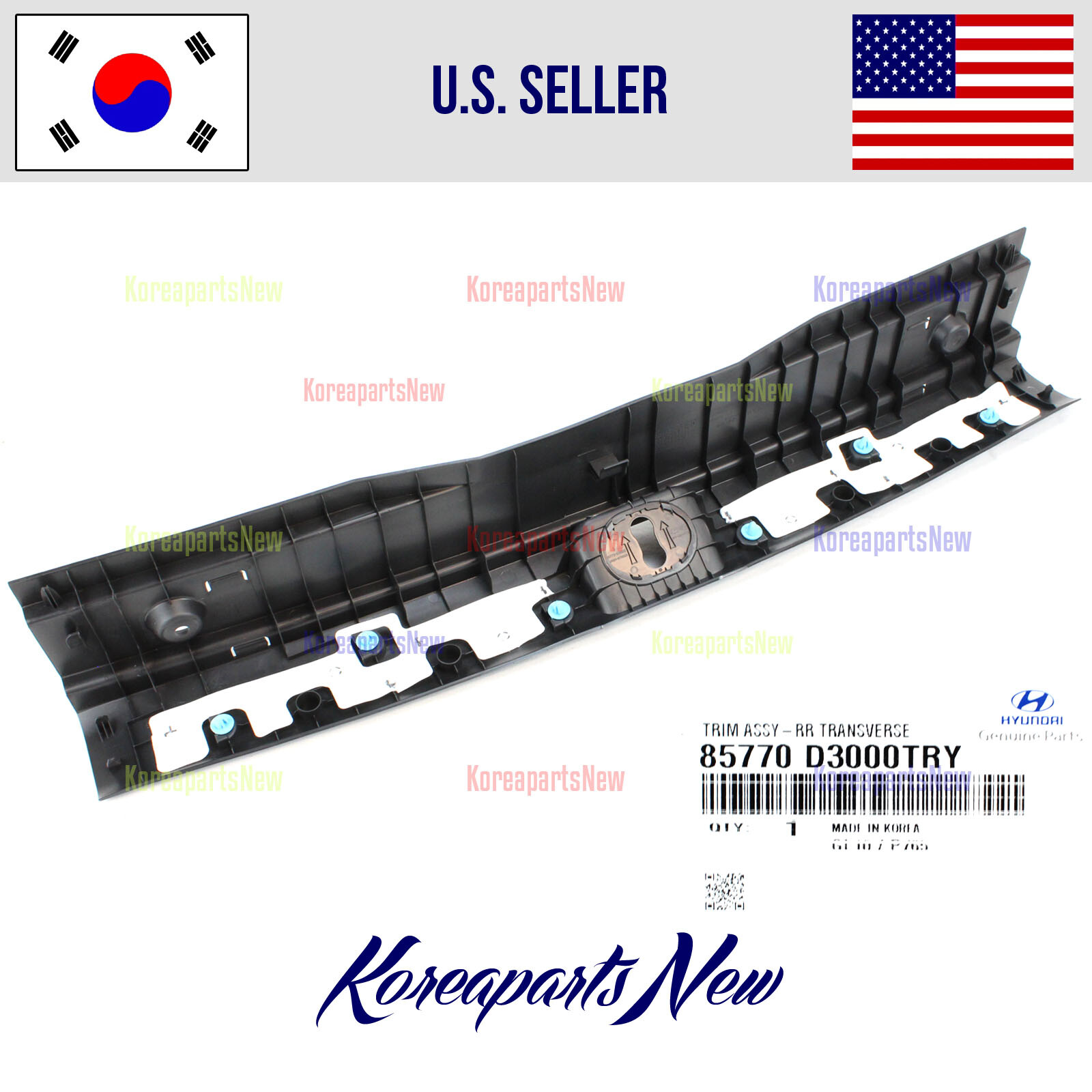 Sill Trim Rear Tailgate Trunk Transverse Black ⭐OEM⭐ Hyundai Tucson ...