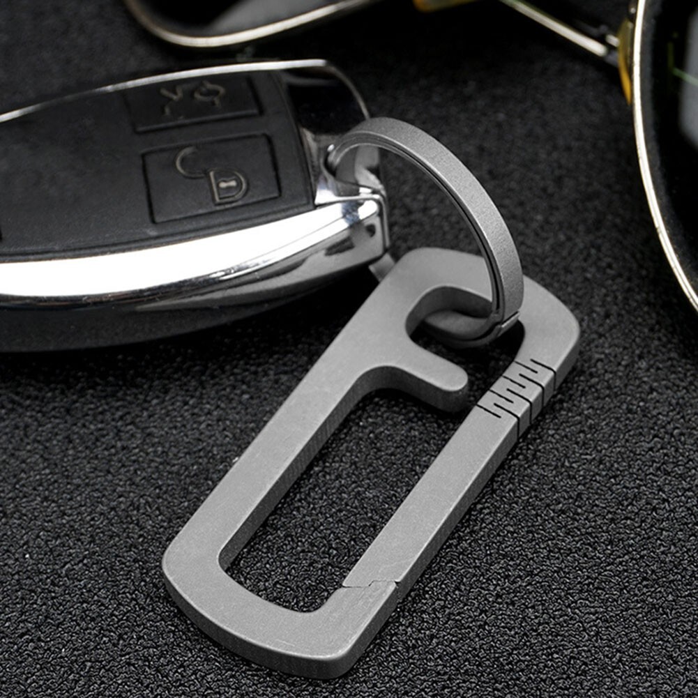 Safe Durable Key Ring Car Key Ring Holder No-spring Design Titanium ...