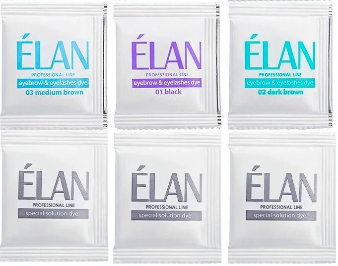 Elan Eyebrow Gel Tint with Oxidan, 5 sets x 3 shades 01, 02 and 03 (30 ...