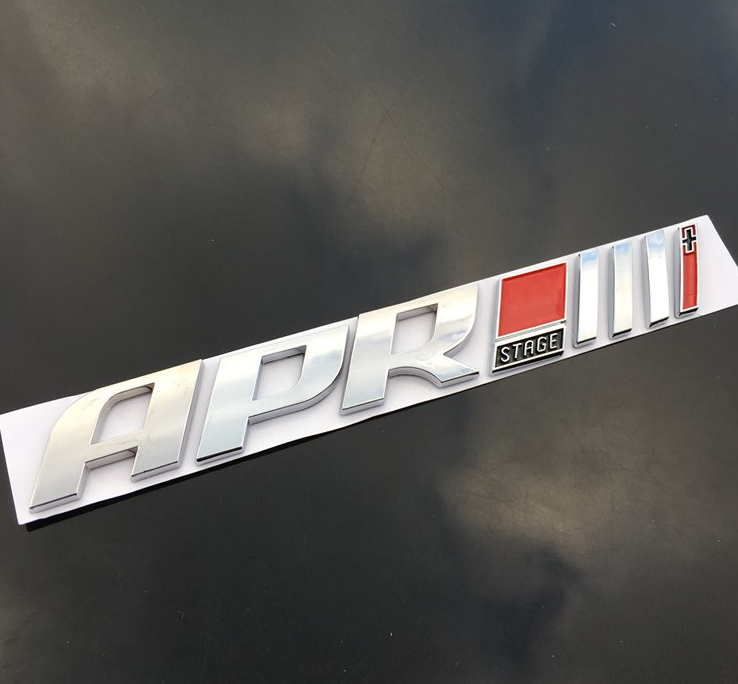APR Stage III+ Emblem Badge ABS Car Auto Rear Trunk Fender Decal ...