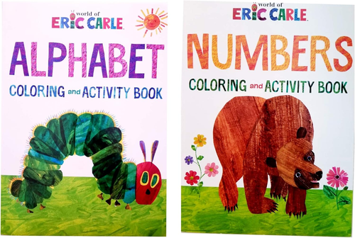World of ERIC Carle Numbers & Alphabet Coloring Activity Books Set ...