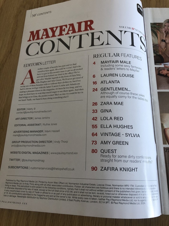 Mayfair Magazine May 2024 Vol 57 No 5 - Zara Mae - Lola Red - Lauren ...