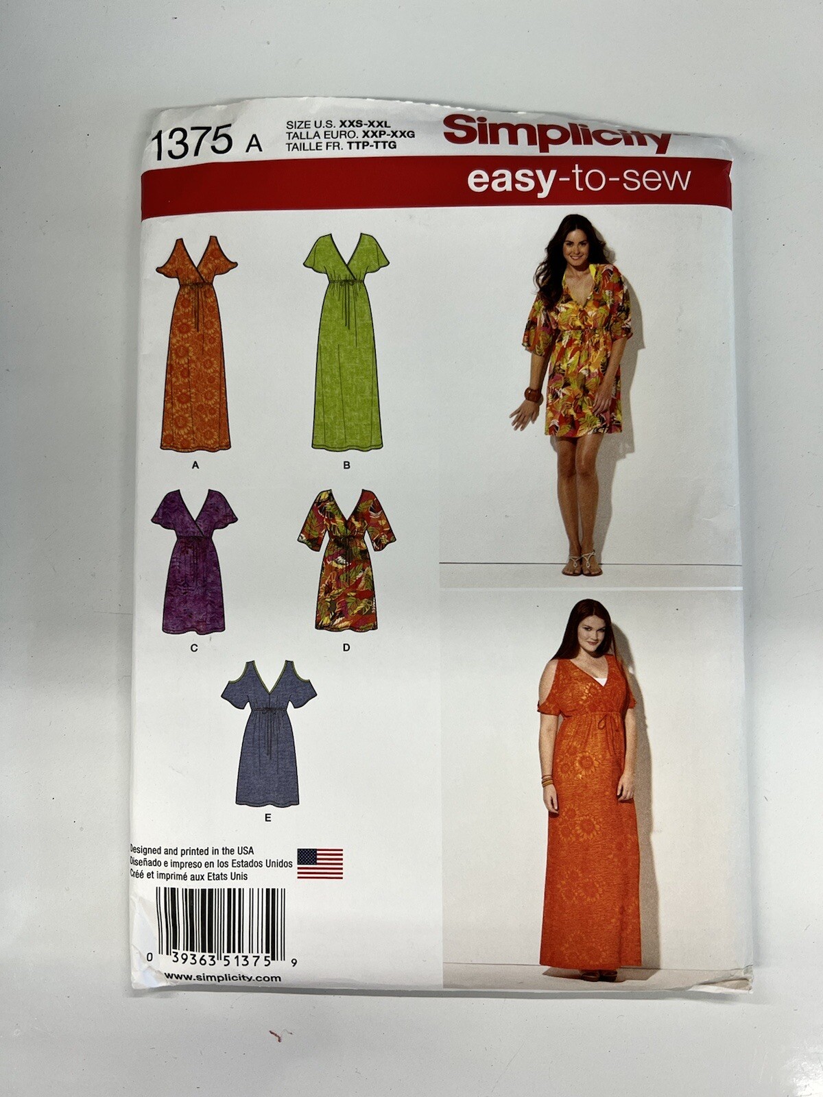 Simplicity Pattern 8648 Size 6-14 Duster Kimono Button Closure 2 ...
