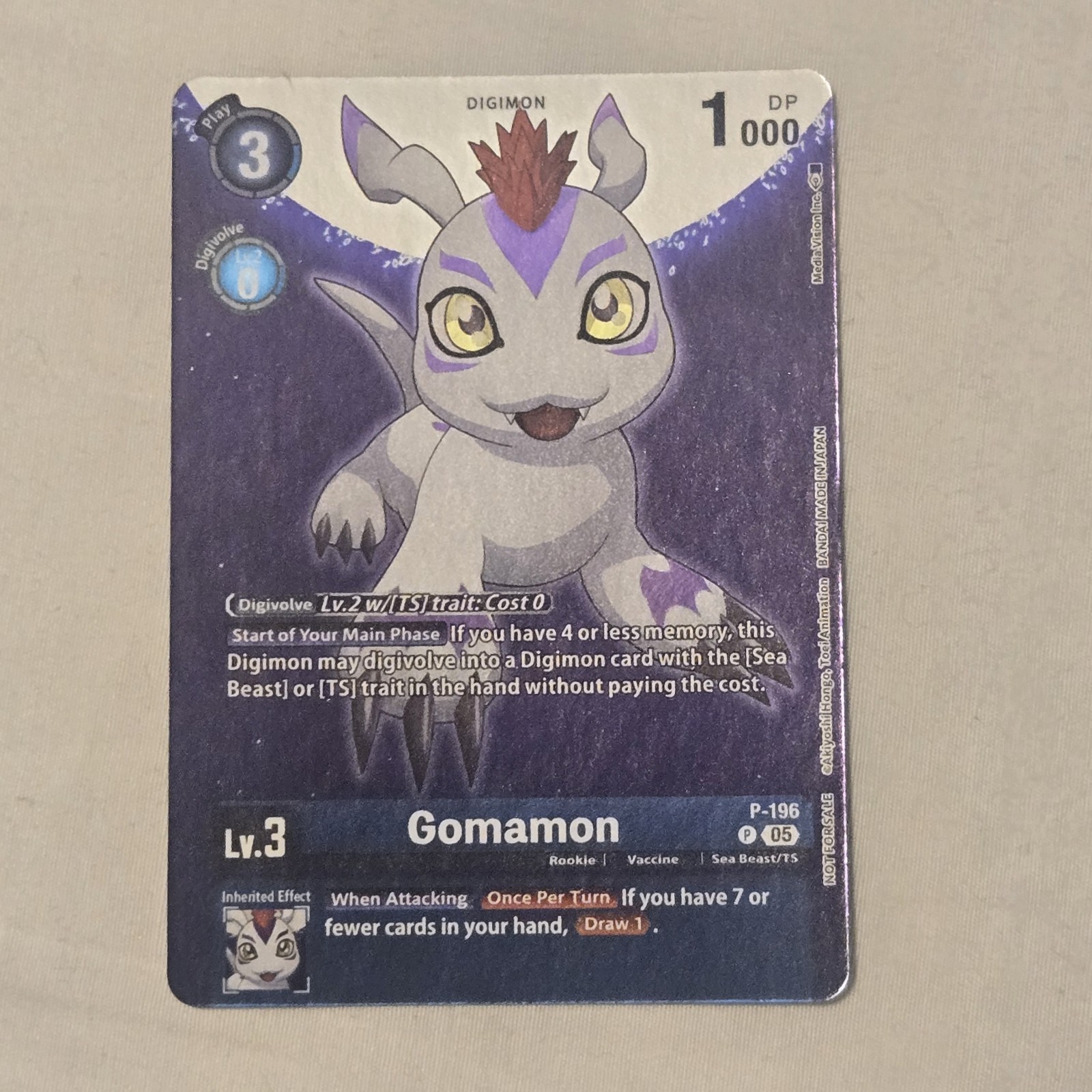 Digimon Time Stranger Promo: Gomamon P-196 | eBay