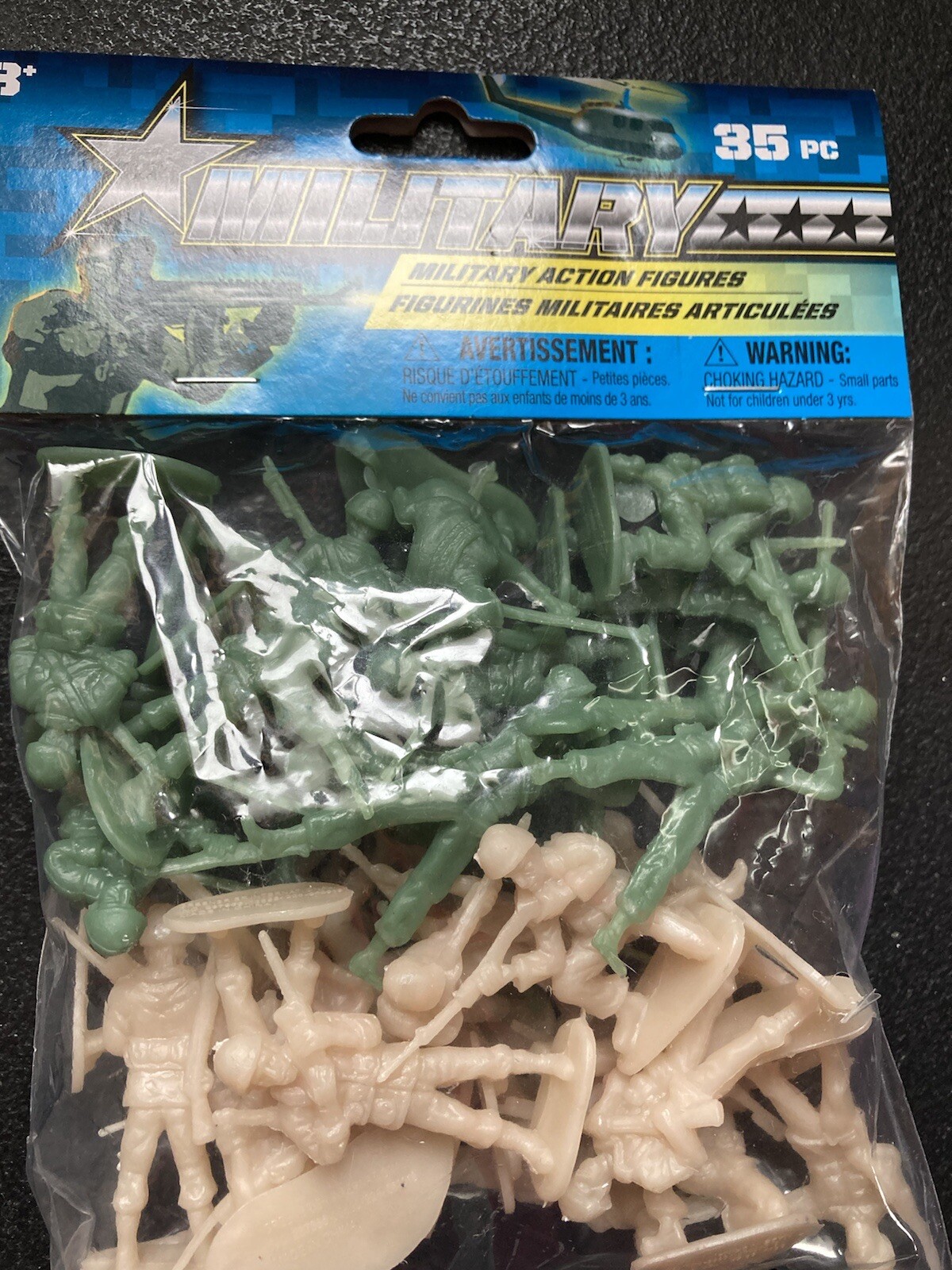 Military Action Figures - 35 2inch Pieces - Ages 3+ - Green and Beige ...