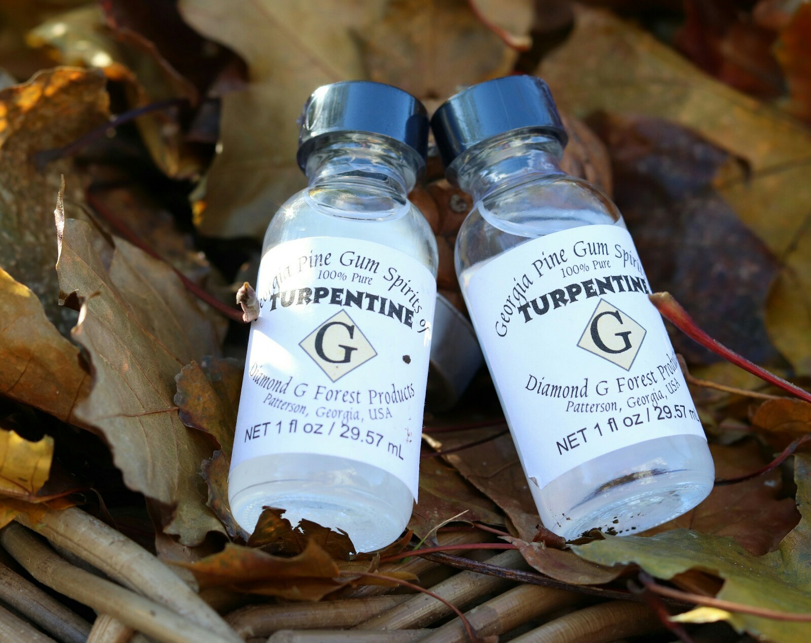 2 Bottles - Diamond G Forest 100% Pure Gum Spirits of Turpentine 1 oz ...