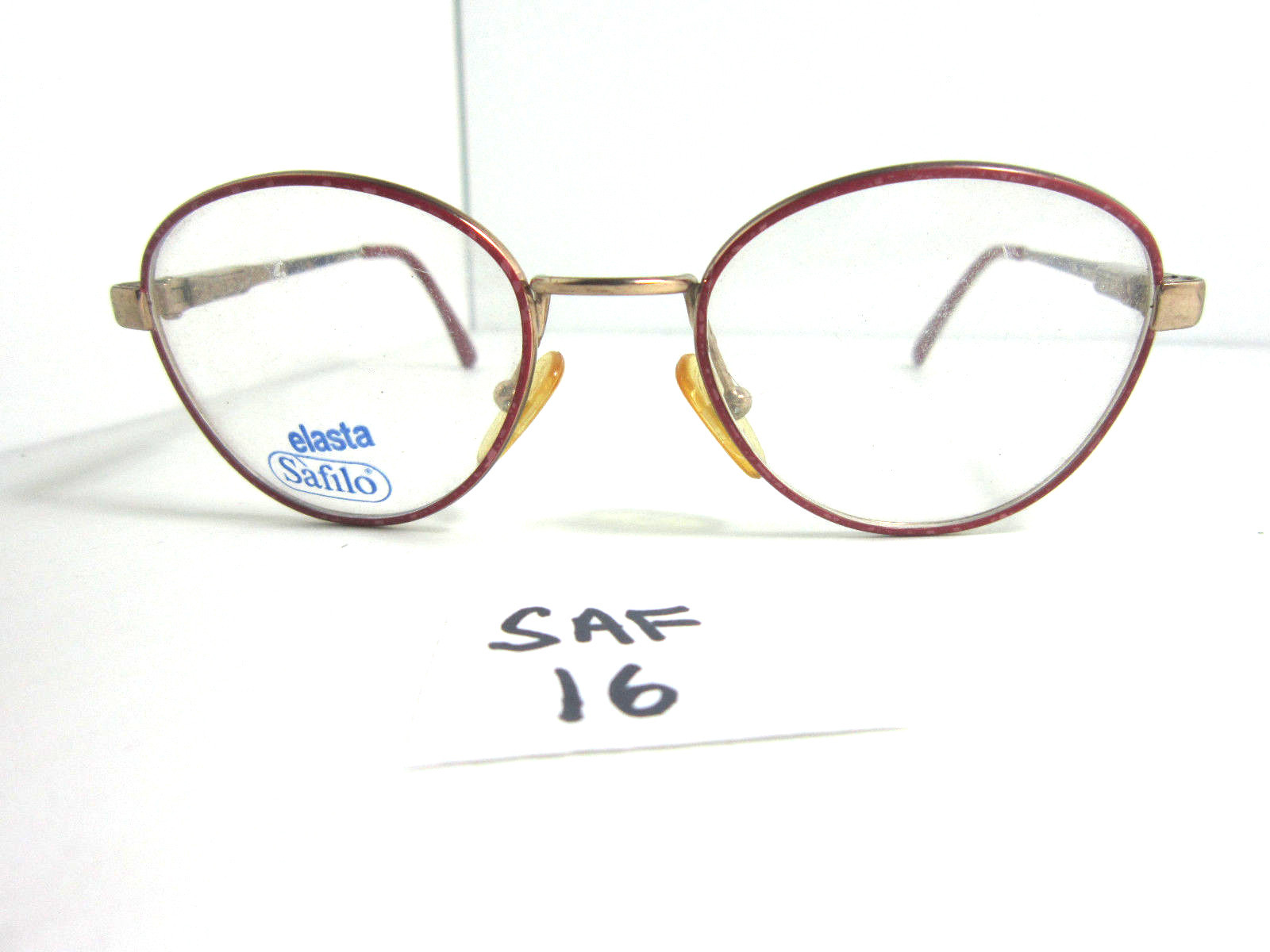 Vintage Kids Size Safilo Elasta Metal Round Eyeglasses Frame Red #K469 ...