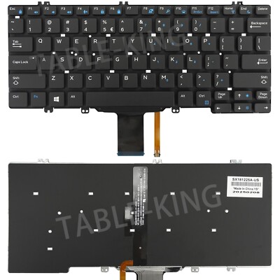 US Layout Backlit Keyboard for Dell Latitude 7280 7290 7380 7389 7390 ...