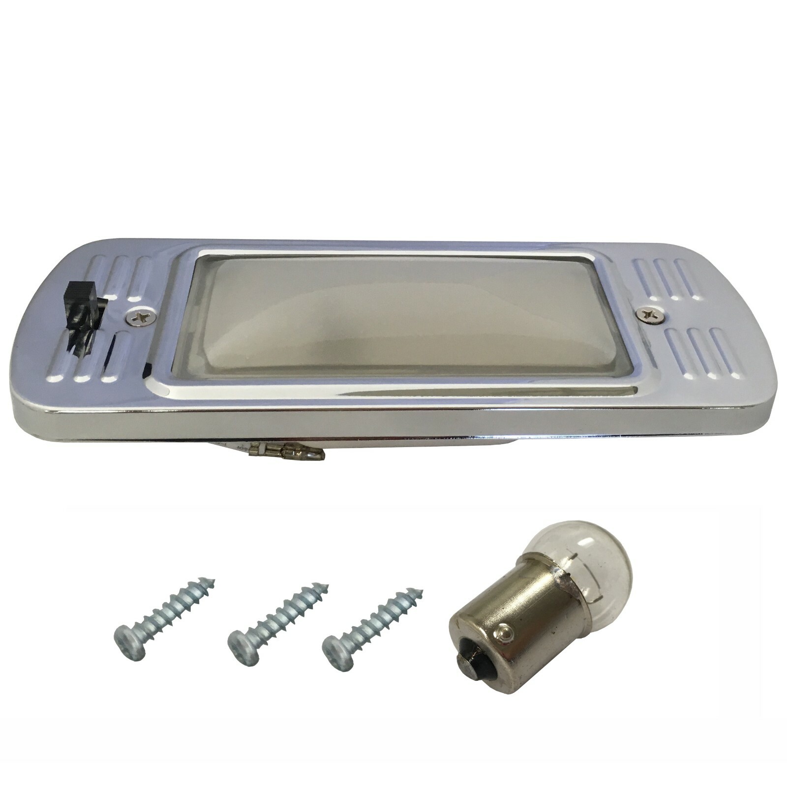 1947~1955 Chevy Pickup Dome Light Assembly Chrome Base w/ 6 &12 Volt ...