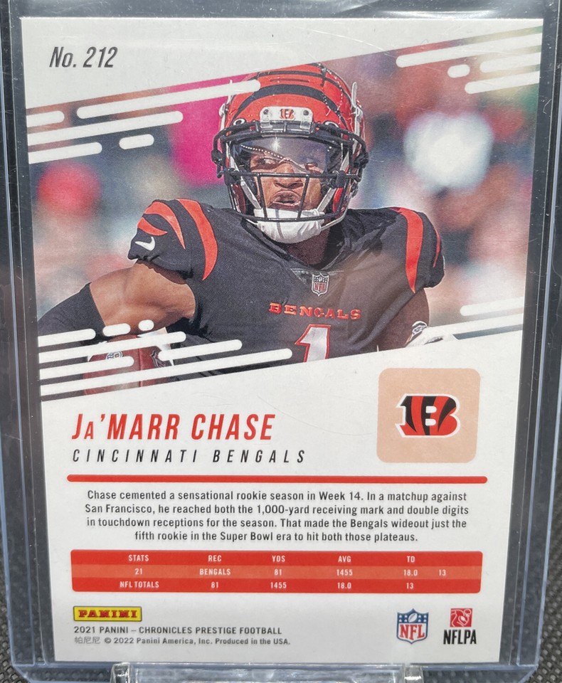2021 Panini Chronicles Prestige Ja’Marr JaMarr Chase #212 RC Rookie ...