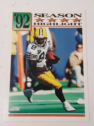 Sterling Sharpe Green Bay Packers 1993 Score '92 Season Highlight Card ...