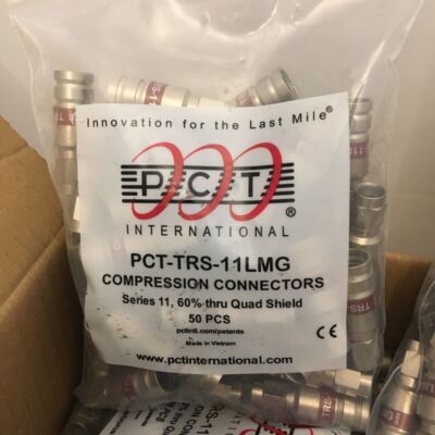 PCT-TRS-11LMG RG11 Coaxial Cable Compression Connectors ALL BRASS ...