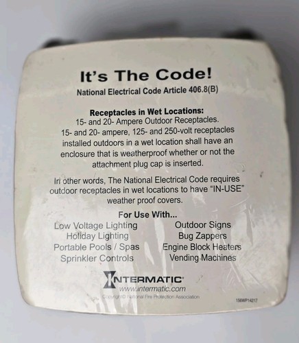 Intermatic Flexi Guard weatherproof receptacle cover WP1220C, NEW ...